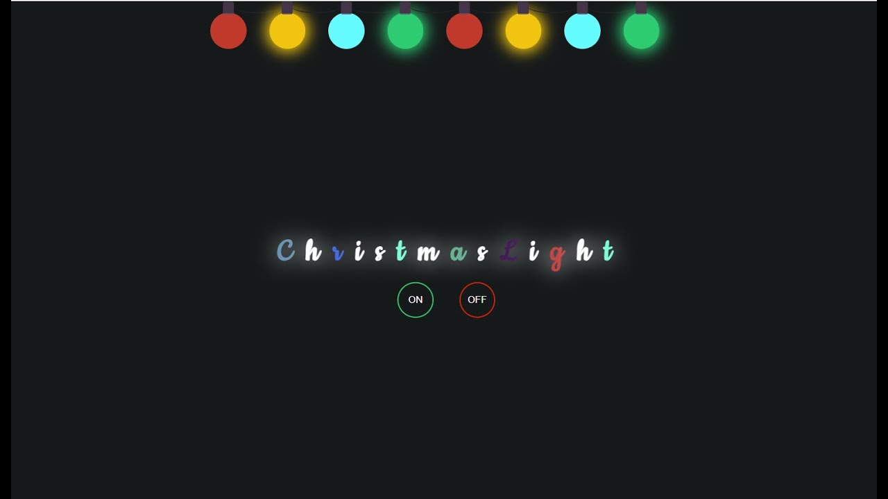 Christmas Light Decoration In JavaScript With Source Code | Source Code & Projects
