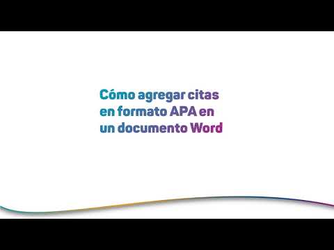 Cómo agregar citas en formato APA en un Word