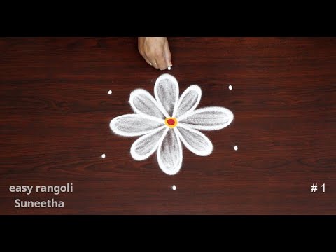 2 Trendy Beautiful Lotus Flower Kolam Rangoli Designs - Blouse Designs