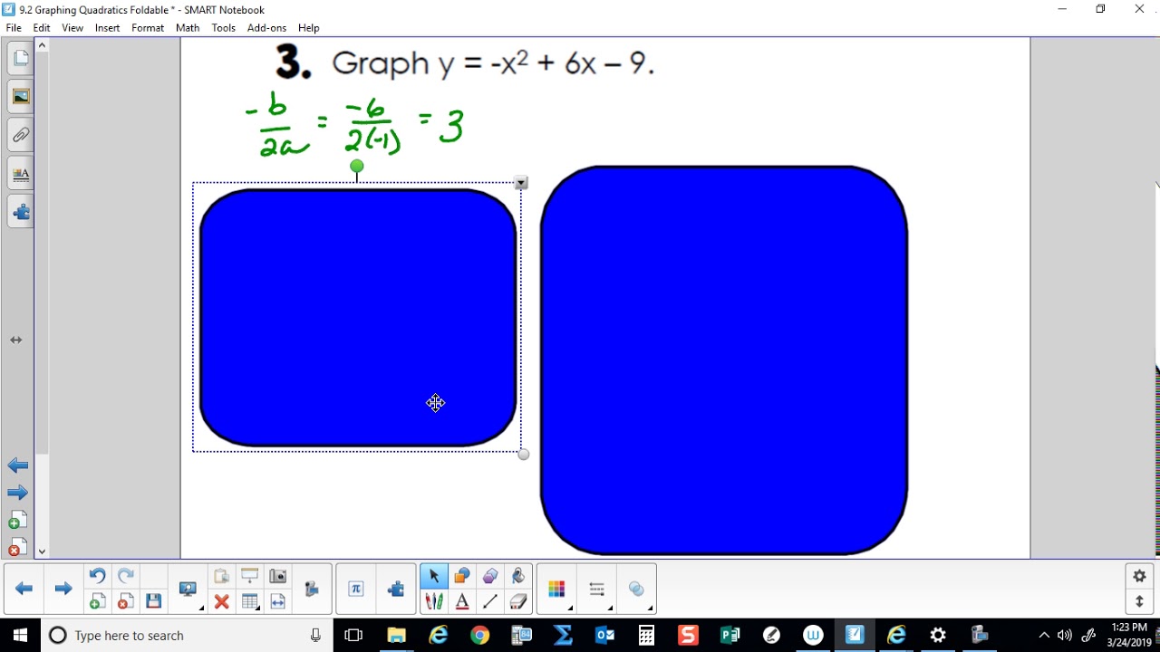 Graphing Quadratics Foldable