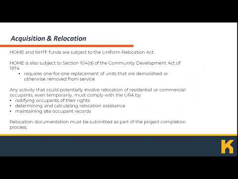 HOME/NHTF Acquisition and Relocation