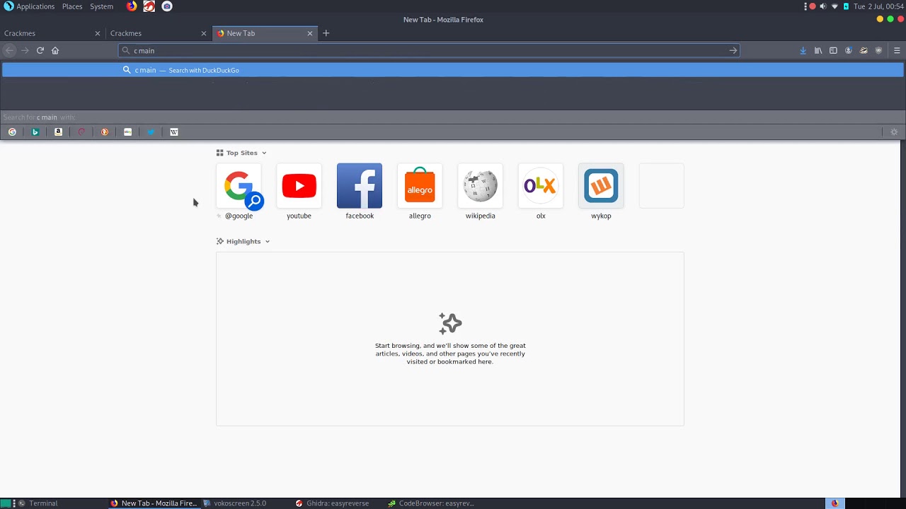 ghidra on crackmes 0x01