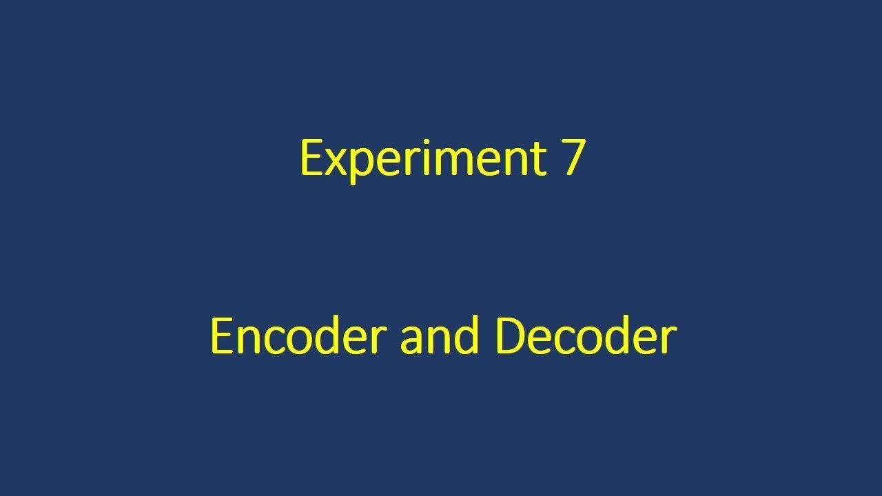 [1062LogicDesignLab] Experiment 7 Encoder and Decoder