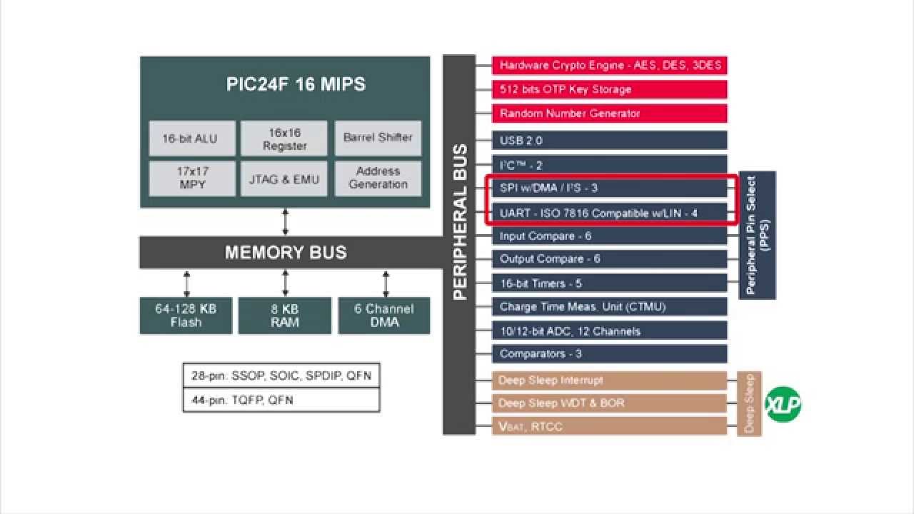 Microchip releases the PIC24F MCU, hardware encryption, µA current ...