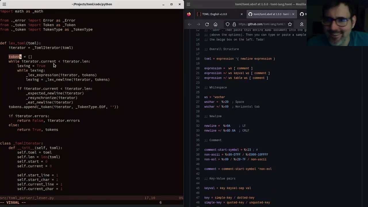 Coding a TOML parser in Python 11