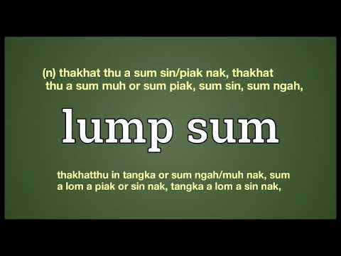 Lump sum meaning in Ngawn