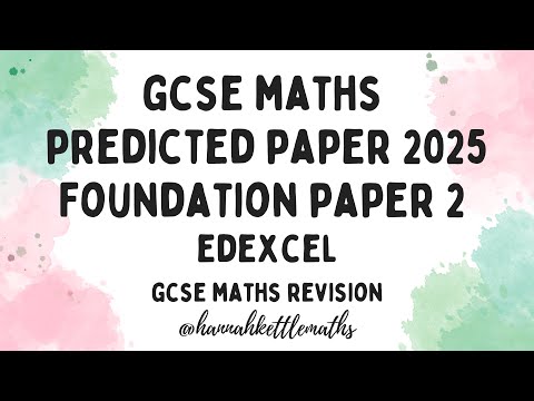 GCSE Maths Predicted Paper Edexcel Foundation Paper 2 - Calculator - 4th June 2025 | Maths Revision