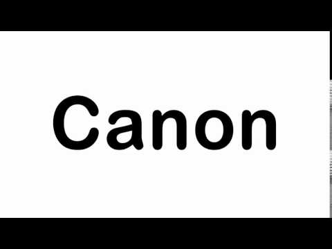 Canon Word Pronunciation