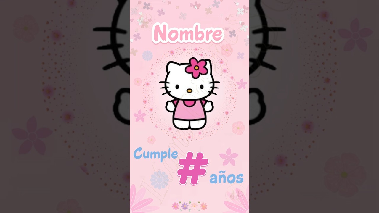 Invitación animada para cumpleaños (Hello Kitty)