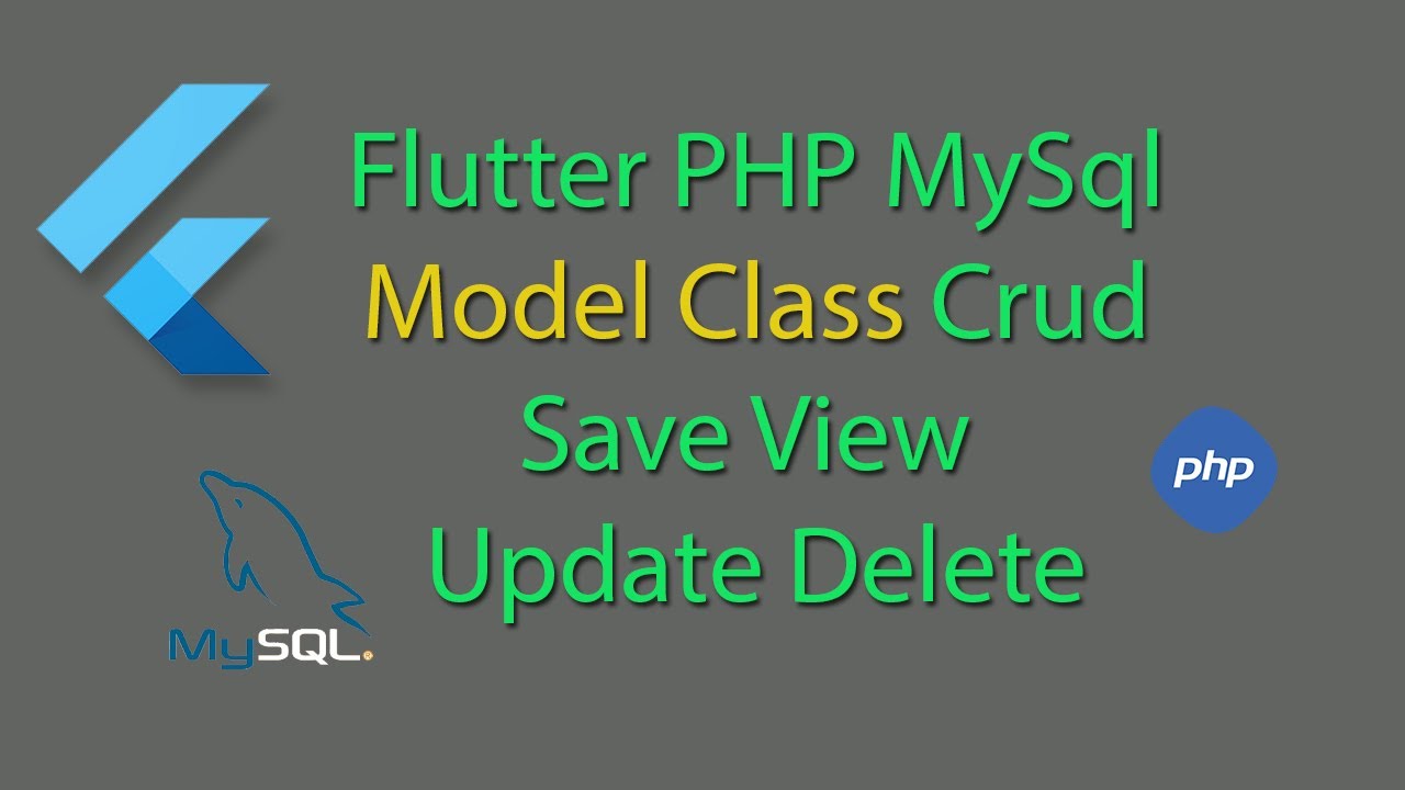 Flutter PHP MySQL model class crud. JSON data with data model.