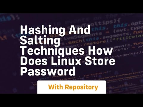 Hashing and salting techniques how does linux store password