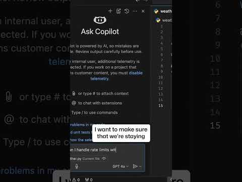 Managing API rate limits with GitHub Copilot Chat