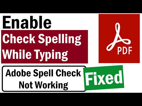 How To Enable Spell Check in Adobe Reader | Turn Spell Check On in Adobe Reader | PDF Spell Check