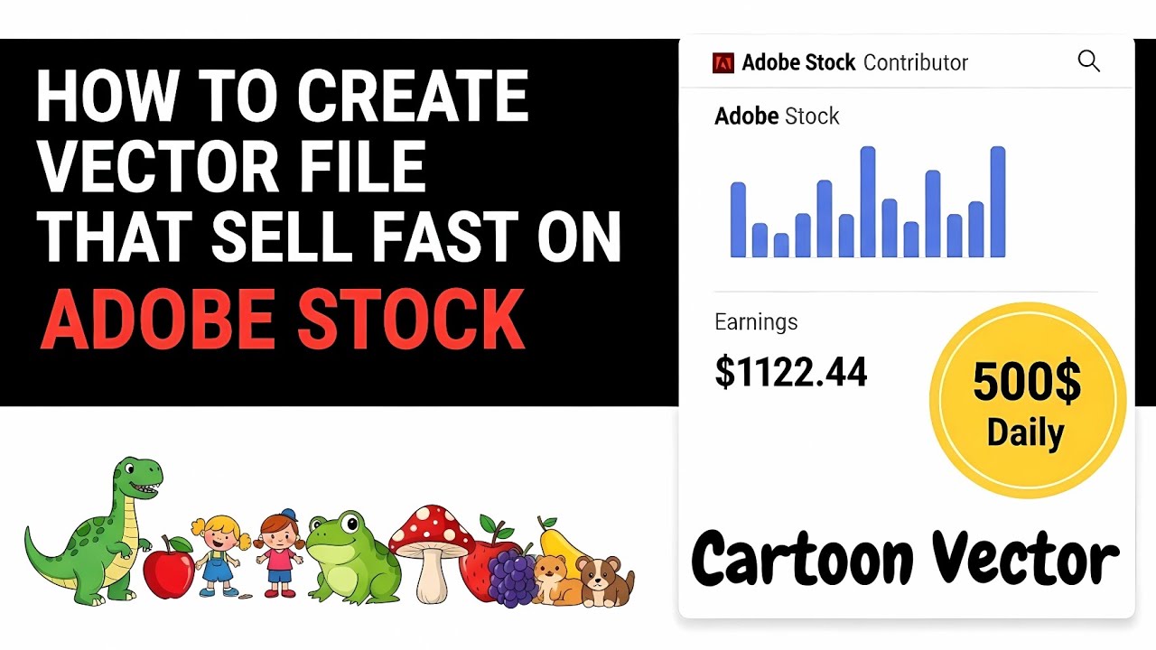 Adobe Stock Contributor Shares Secret to Making Money with Vector Cartoons