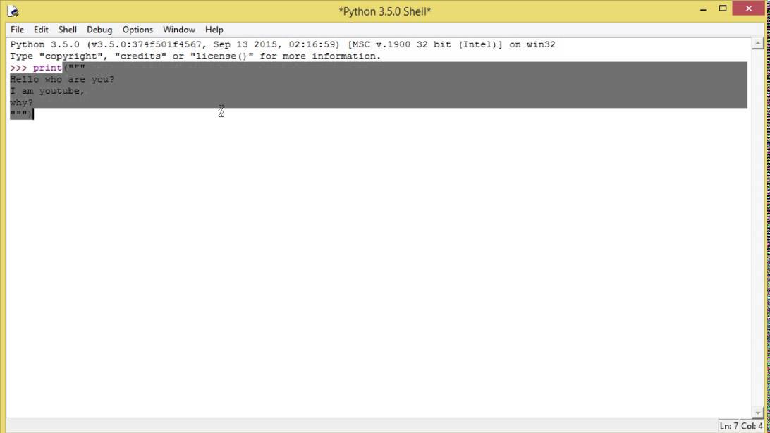 Python - 07 - Literal Strings