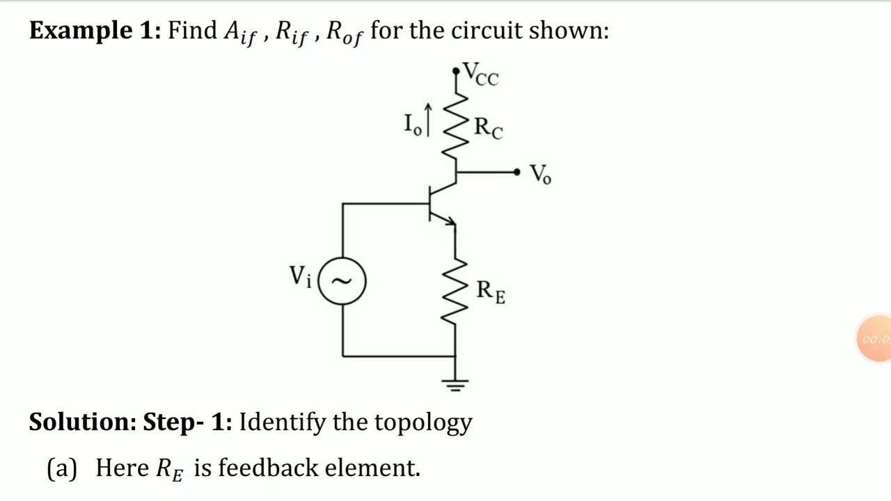 Feedback Amplifiers Numerical Example 1