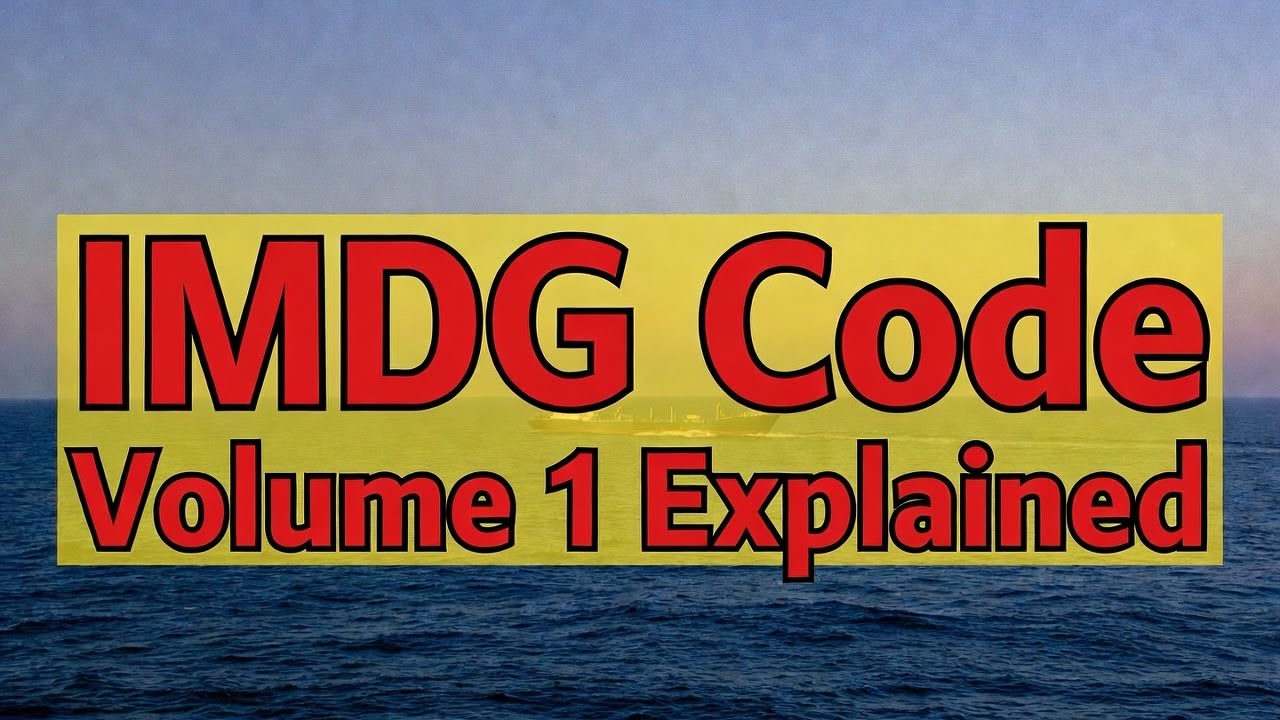 IMDG Code Volume - 1 Explained 