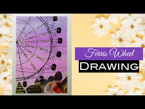 Ferris Wheel π‘ Drawing Step By Step || Paris Ferris Wheel #shorts #postercolour