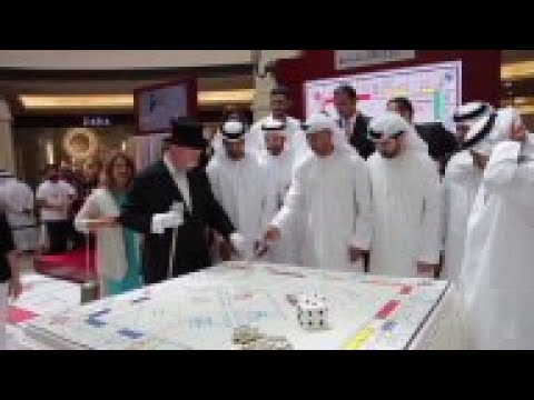 Shoppers take on super-sized version of classic board game