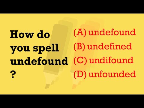 How to spell “undefound”?