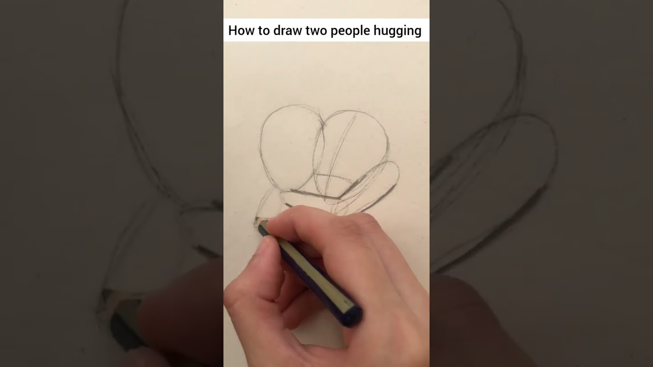 How to draw two people hugging 🤗 #drawing #art #drawingtutorial #draw #shorts #tutorial #love
