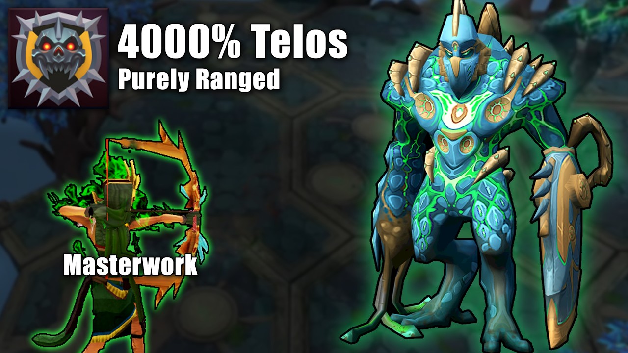 My First 4000% Telos with Ranged on RuneScape (All Golems Killed)