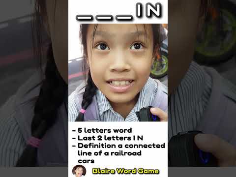 Blaire Word Game - _ _ _ I N - Guess & Spell the word? Challenge