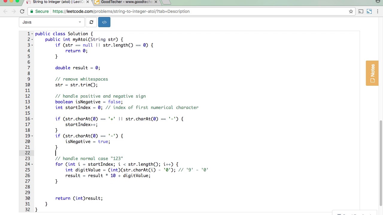 LeetCode Tutorial 8. String to Integer (atoi)