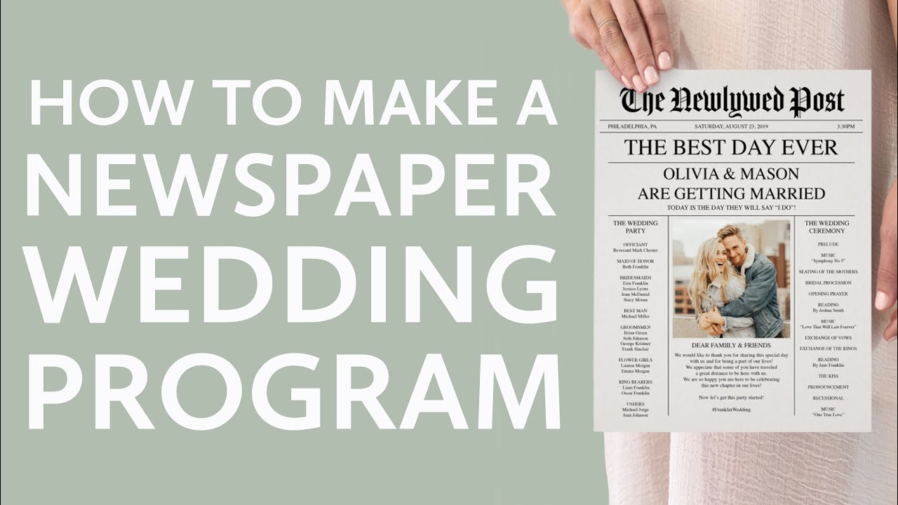 How To Make A Newspaper Wedding Program | DIY Wedding Programs