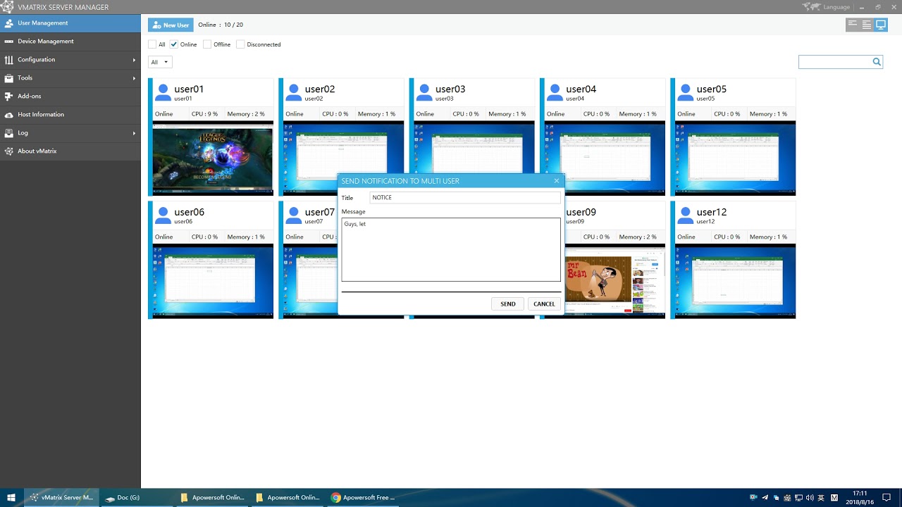 School Computer Lab| Send notice to all students