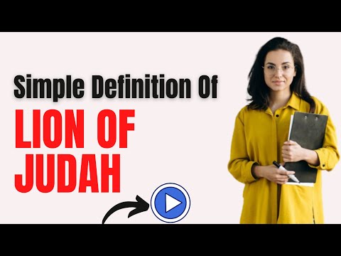 Simple Definition of Lion of Judah - WHAT DOES Lion of Judah MEAN ❓ | Definition Channel HD