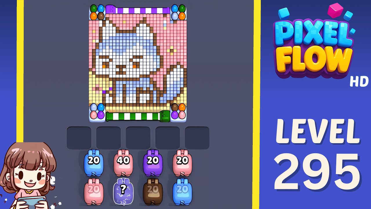 Pixel Flow Level 295 Solution Walkthrough