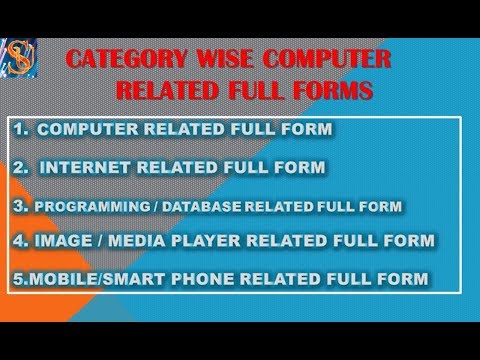FULL FORM OF COMPUTER RELATED WORDS (A to Z TECHNICAL WORDS FULL FORM ) #1