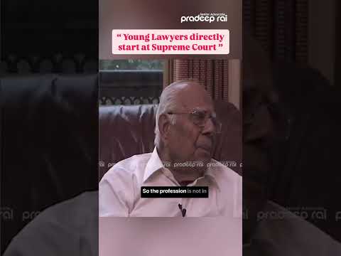 Why Young Lawyers Start Practising Directly In Supreme Court? : Ram Jethmalani, Senior Advocate