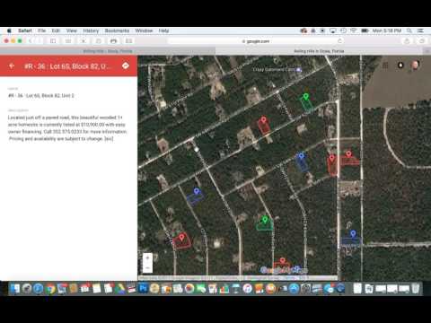 My Florida Land - Rolling Hills Interactive Google Map Tutorial