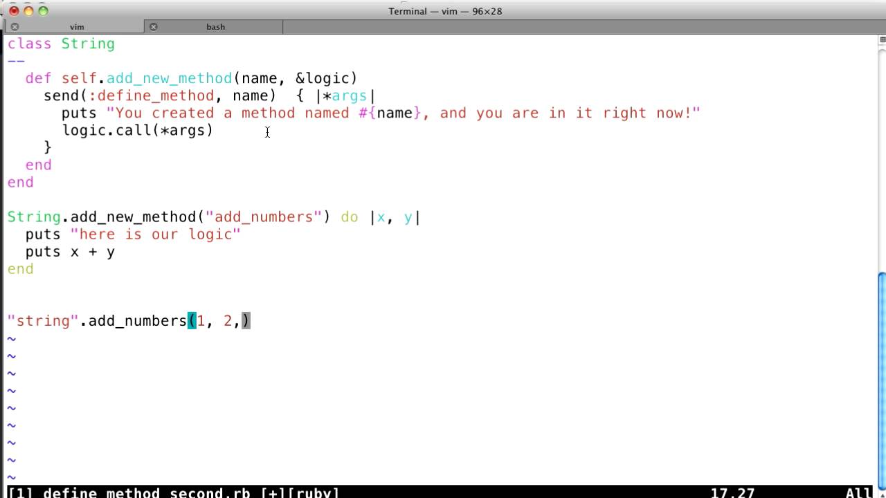Ruby Metaprogramming Tutorial - Part 2 - define_method