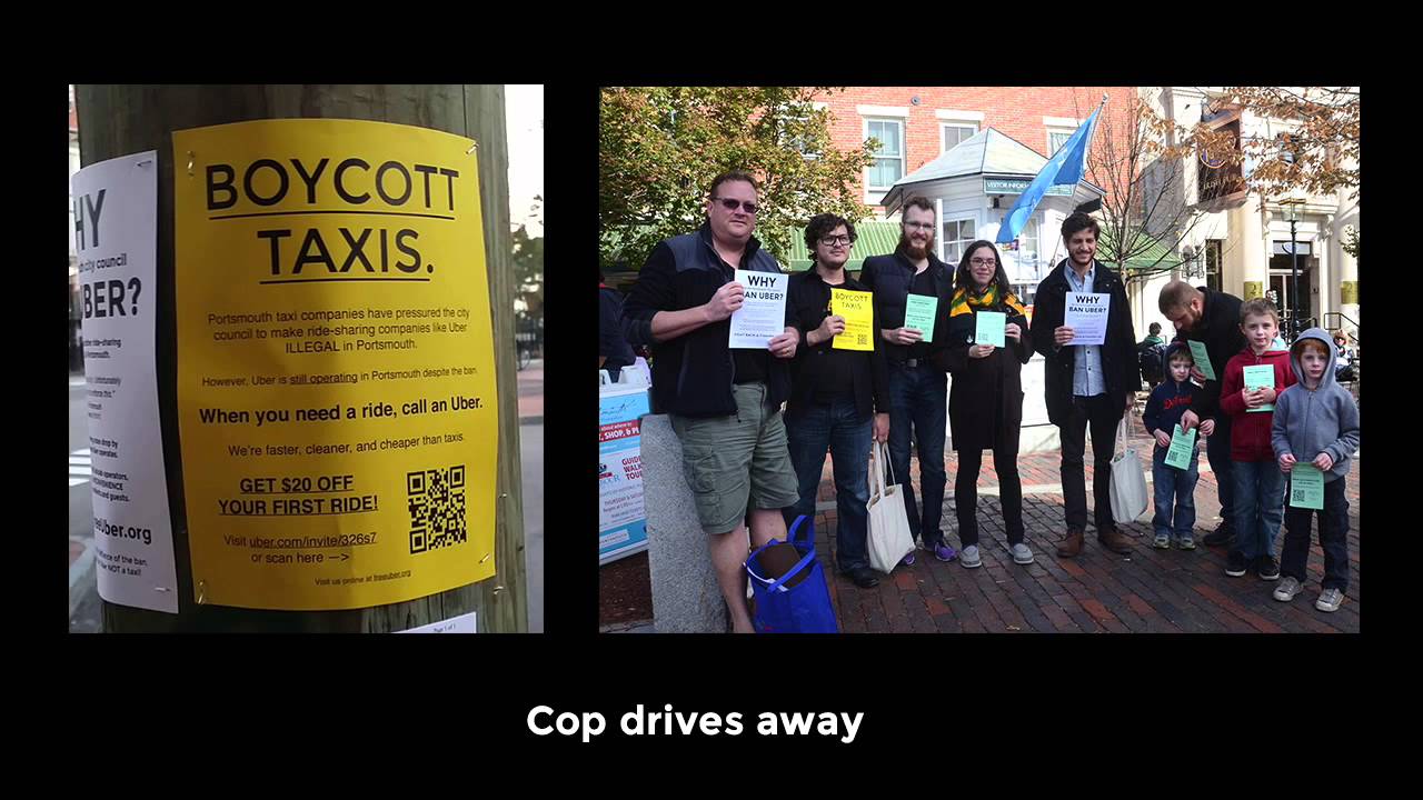 Uber driver ignores police warning and hostile taxi driver. Customer gives EPIC rant