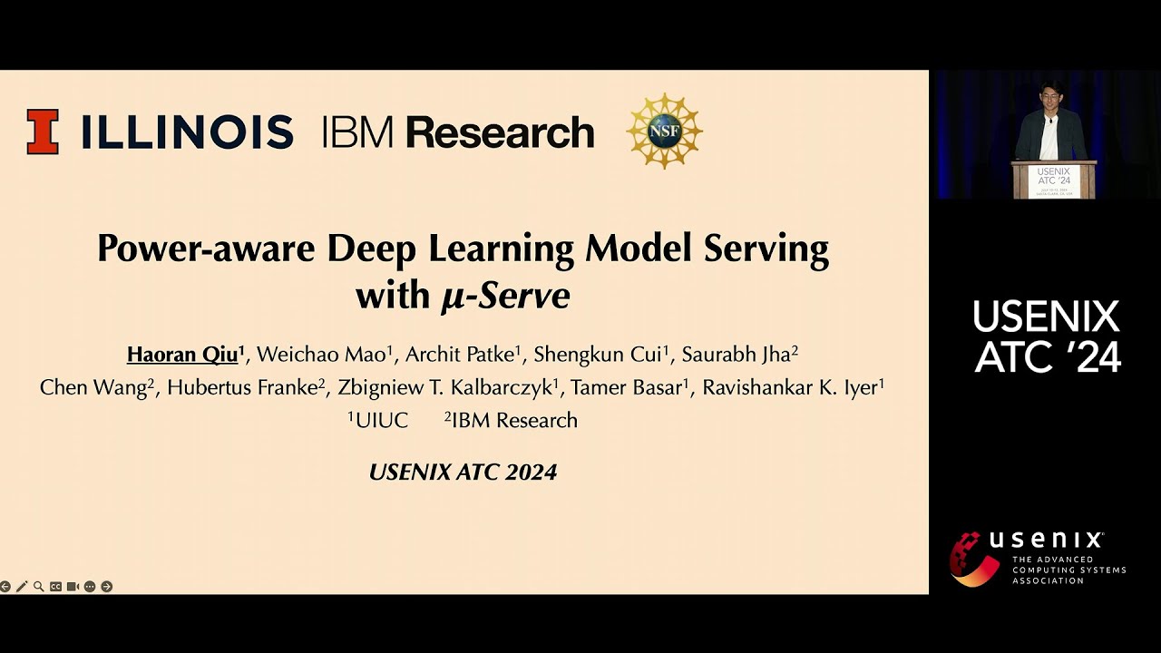 USENIX ATC '24 - Power-aware Deep Learning Model Serving with μ-Serve