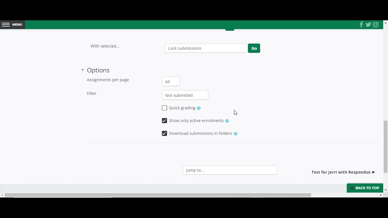 How to use 'Quick Grading' Moodle Gradebook