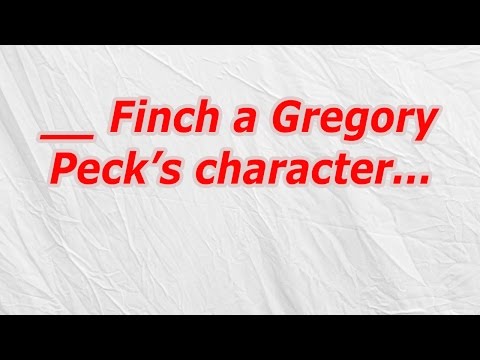 Finch a Gregory Peck’s character (CodyCross Crossword Answer)