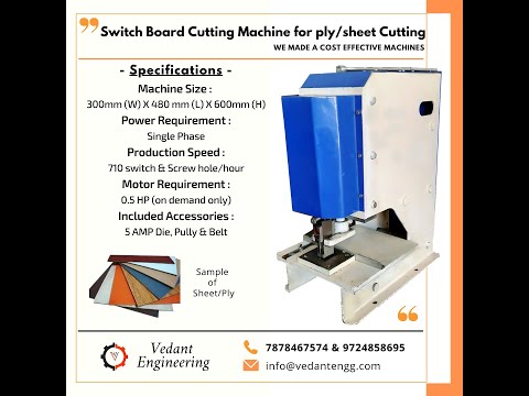 Switch Board Cutting Machine at Best Price in India