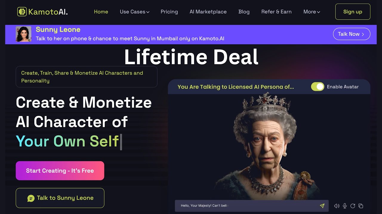 Kamoto AI Lifetime Deal - Generative AI for Conversation to Monetize Your Community & Reach