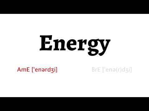 How to Pronounce energy in American English and British English