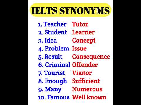Mastering IELTS: Top Synonyms to Boost Your Vocabulary #shorts #english #ieltspreparation