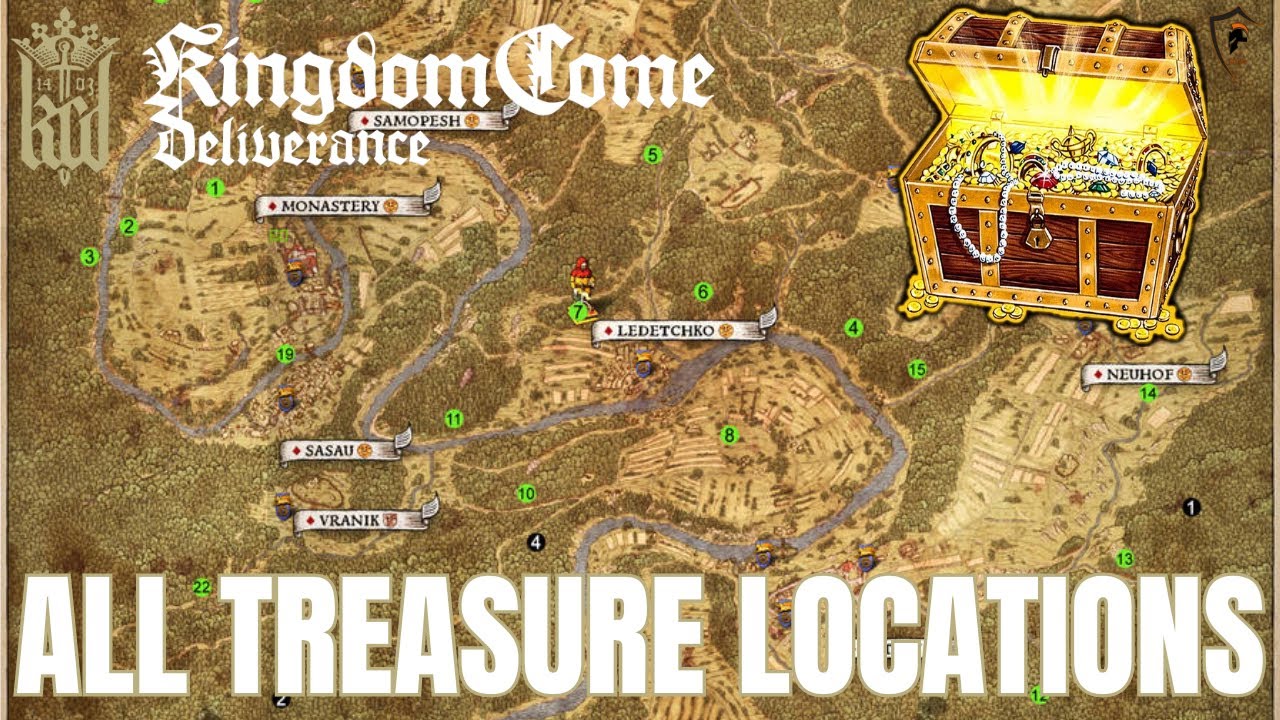 Kingdom Come Deliverance: All 25 Treasure Map Solutions & Rewards