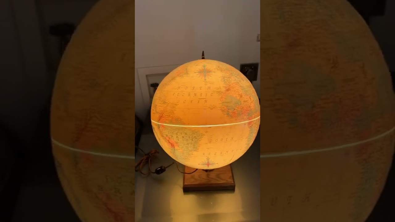 Vintage Replogle 12” Illuminated/Textured World Globe