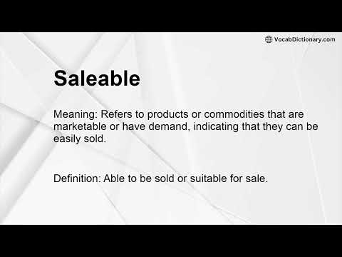 Saleable Meaning