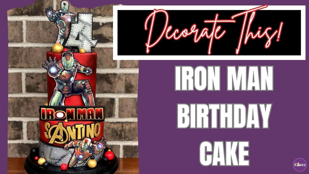 Decorate This Awesome IRON MAN Birthday Cake!