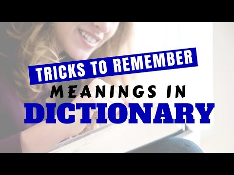 Memory Tricks to Remember Meanings of Words in Dictionary | Improve Your Vocabulary