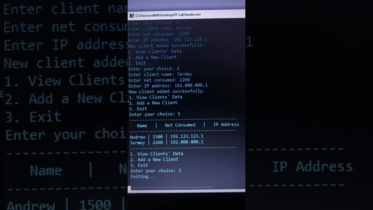 clients data c++ #codingninja #coders #coderstokyo #codinglife #codelife #codemasters #code #coding